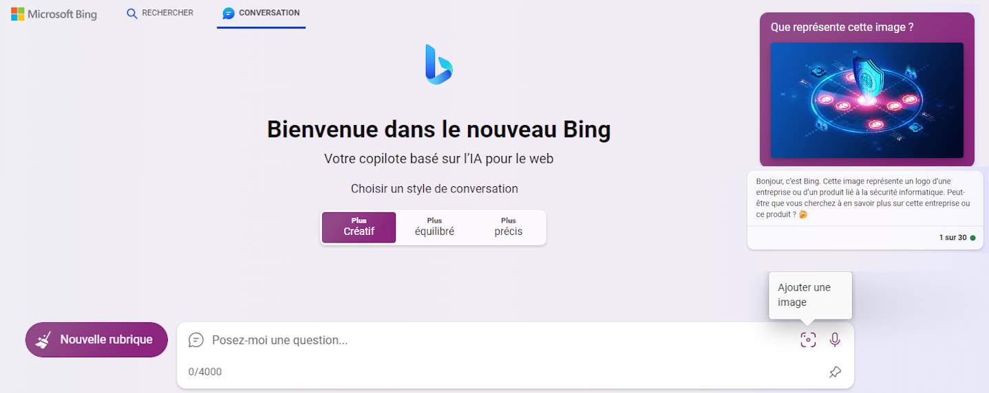 Microsoft officialise Visual Search pour Bing Chat