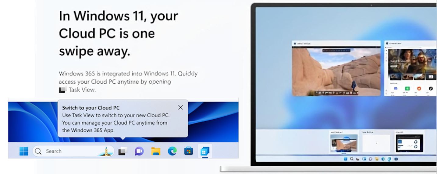 Windows 365 Switch fait son apparition sur Windows 11 Insider