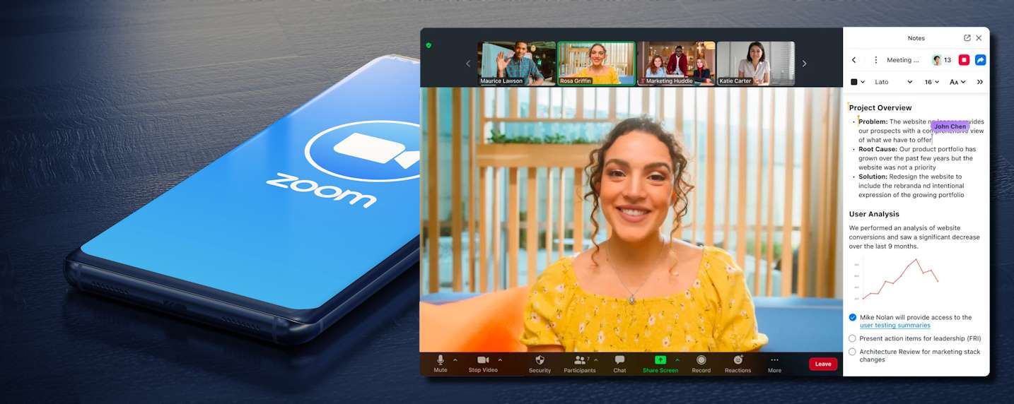 Zoom lance Notes, nouvel espace collaboratif