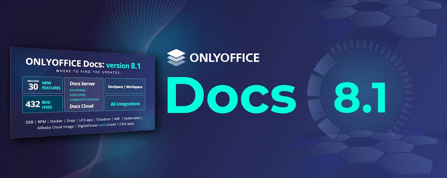 La suite open source OnlyOffice Docs passe en version 8.1